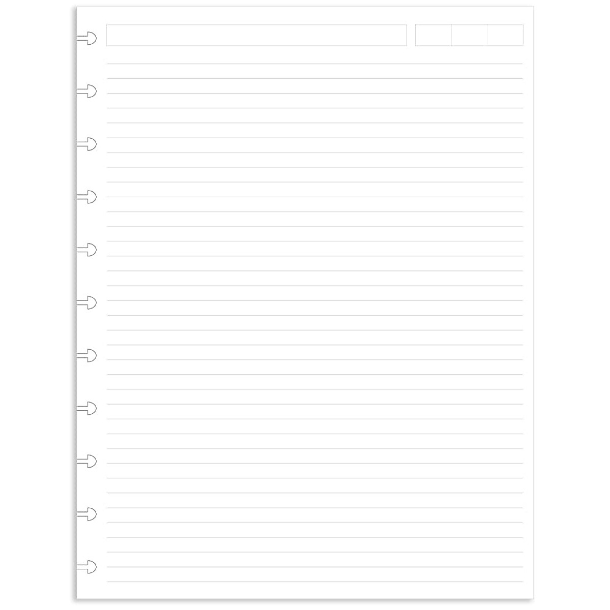(Pack of 2) Letter Size Discbound Refill Paper, Disc Paper Refill for TUL Custom Note-Taking System Discbound Planner Inserts, 200 Sheets/400 Pages, White Discbound Paper, Arc Paper Refill 8.5 x 11