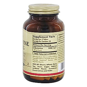 L-Glutamine, 1000 mg, 60 Tabs by Solgar (Pack of 3)