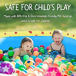 Inflatable Kid Pool, Swimming Pool for Kids with Sprinkler, Funny Blow up Pool 67'' x 41'' x 32'' Full-Sized Family for Backyard, Summer Water Party…