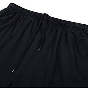 Champion Shorts for Men Big and Tall – Athletic Mens Jersey Shorts with Pockets Black