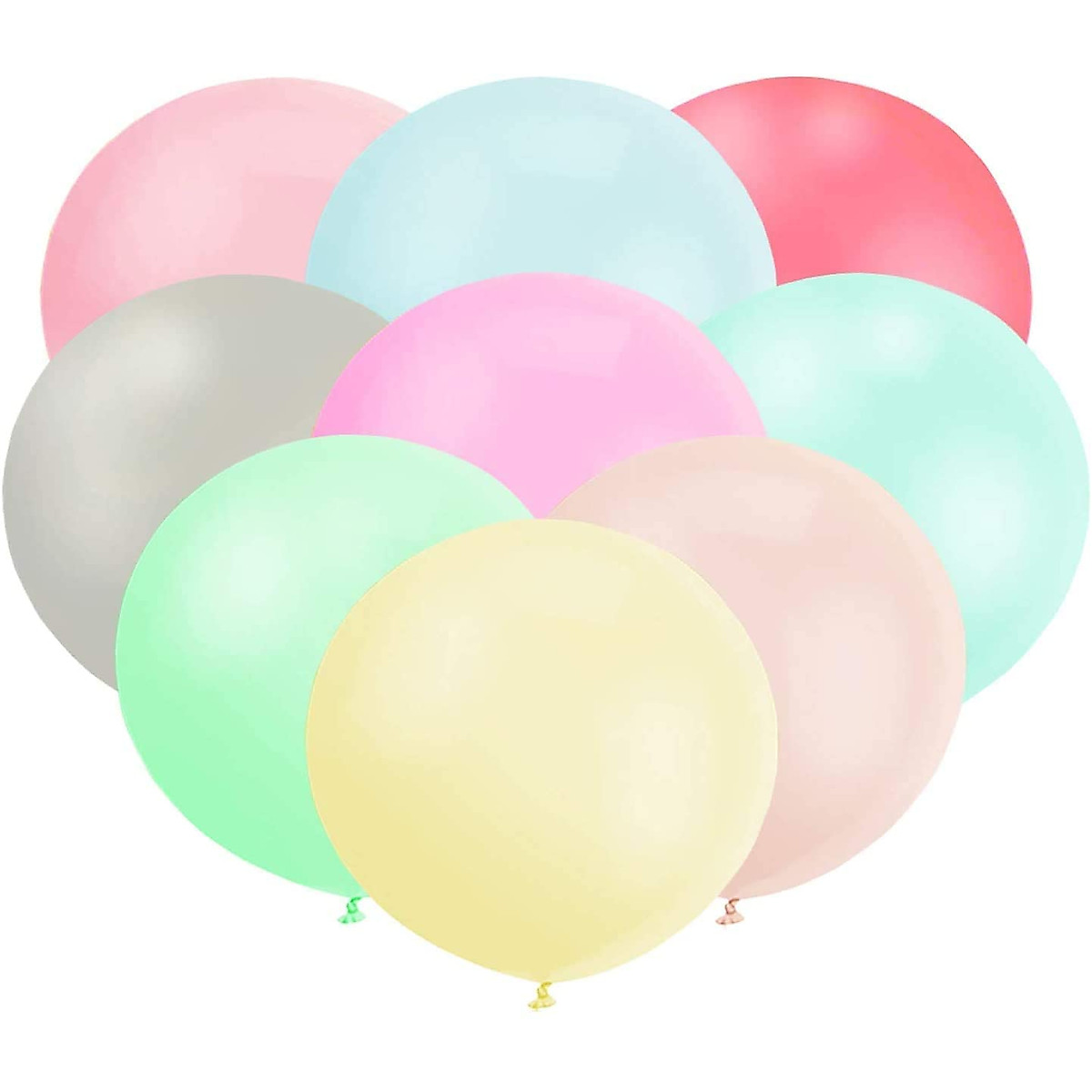 30pcs Pastel Balloons 18 inch Large Pastel Balloons Big Round Pastel Jumbo Latex Balloons for Easter Birthday Wedding Baby Shower Decorations
