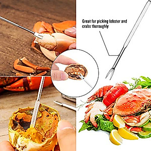 11-piece Seafood Tools Set includes 2 Crab Crackers, 4 Lobster Shellers, 4 Crab Leg Forks/Picks and 1 Seafood Scissors - Nut Cracker Set
