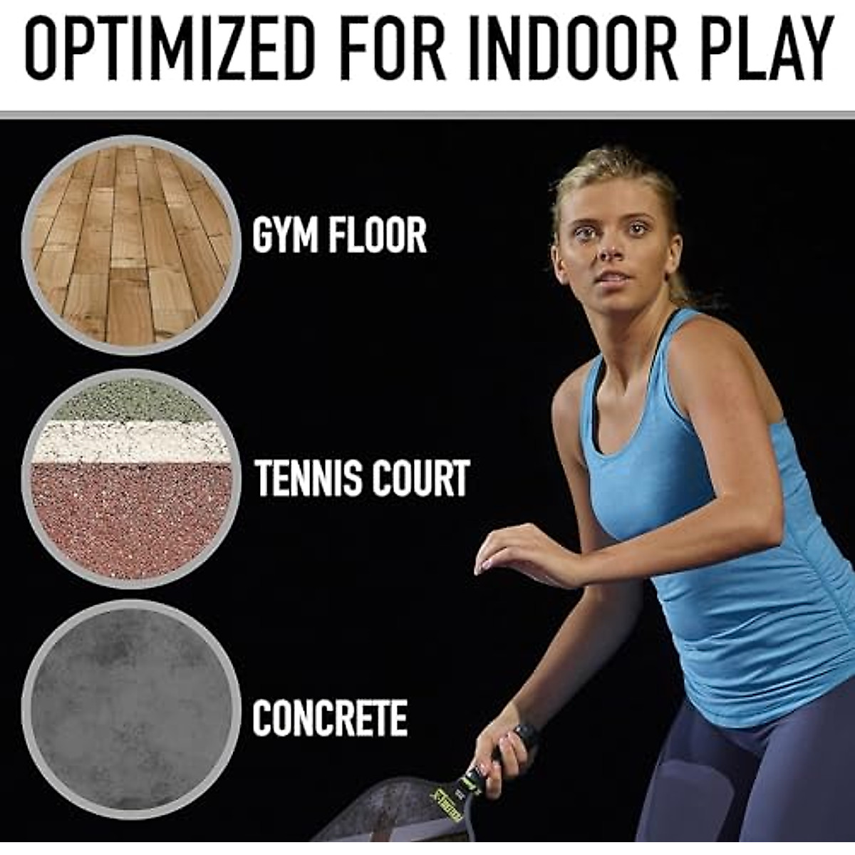 Franklin Sports X-26 Pickleballs - Indoor - 3 Count (Pack of 1) - USAPA Approved - Blue