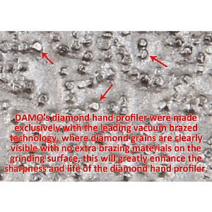 DAMO 1/2 inch Demi Bullnose Half Bullnose Roundover Medium Diamond Hand Profiler Router Bit Profile Wheel with 5/8-11 Thread for Granite Concrete Marble Countertop Edge …