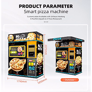Customizable Pizza Vending Unit Unmanned Pizza Bakery Pizza Quick-Serve Machine for Sale Making Hot Food Fresh