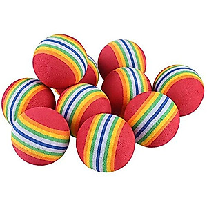 Bepets 12PCS Foam Balls for Cats, Colorful Rainbow Ball Cat Toy Sponge Ball Cat Toy Ball Soft Pet Ball Toy for Cat Puppy Kitty