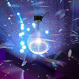 Therwen 3 Pcs Disco Ball Motor Heavy Duty Mirror Ball Motor 3RPM Slow Rotating Motor Disco Ball Rotator for 12-16" Mirror Ball and Under