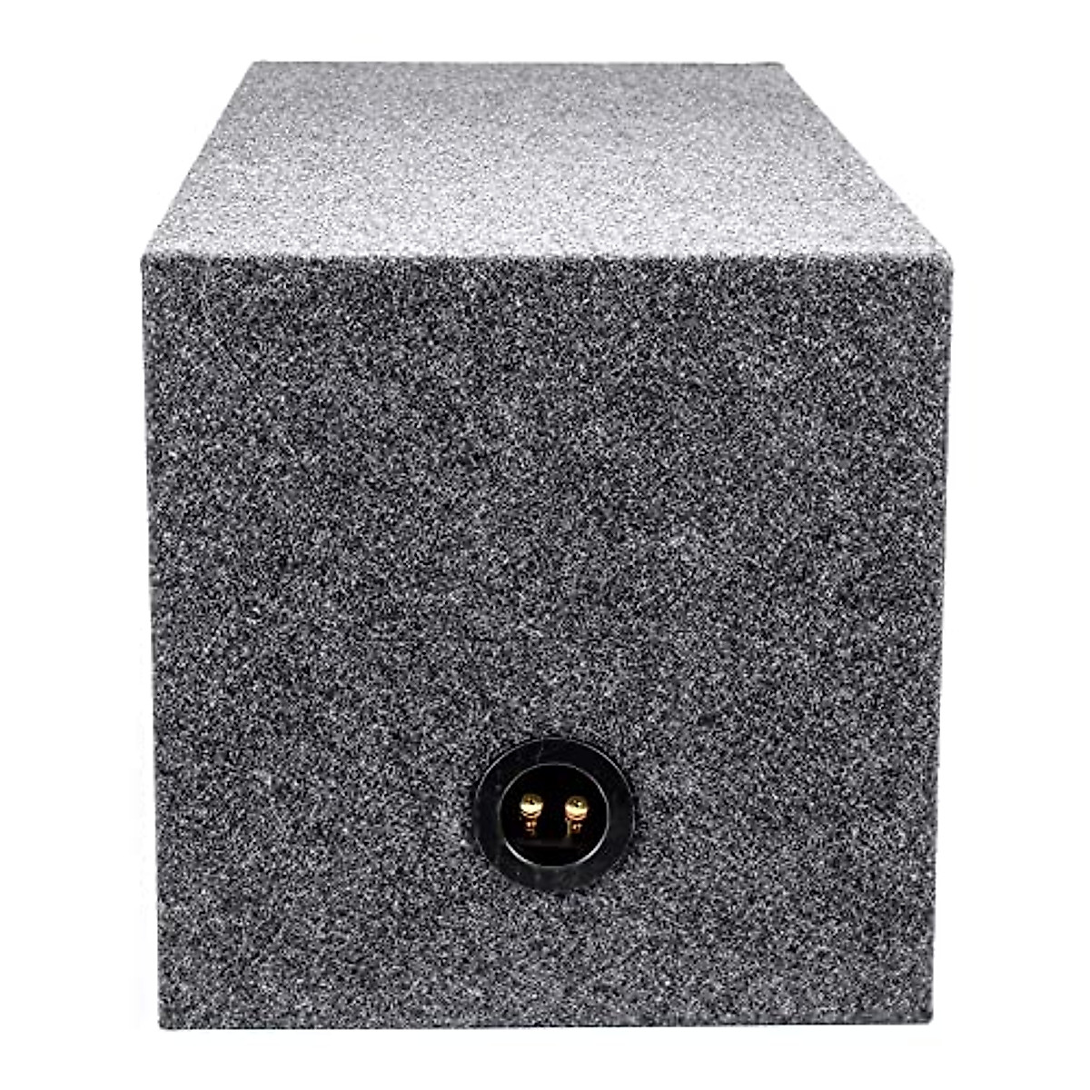 QPower 12 Inch Heavy-Duty Dual Sealed Carpet Covered Durable Car Audio Vehicle Subwoofer Enclosure Woofer Box, Charcoal Gray