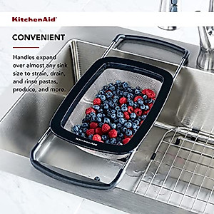 KitchenAid Expandable Stainless Steel Colander, One size, Black