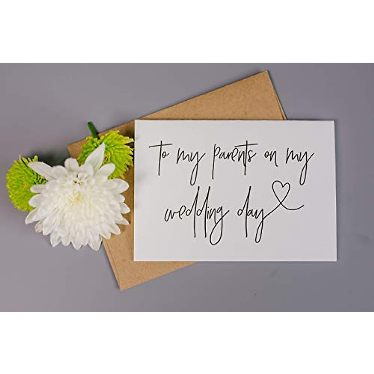 To My Parents on My Wedding Day Card - Mother and Father of Groom Gift - Mom and Dad of Bride Present from Daughter
