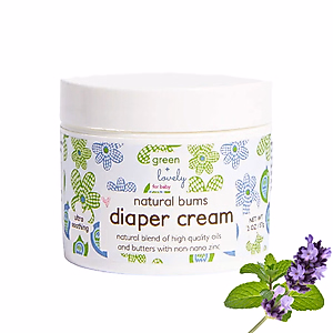 Natural Bums Diaper Rash Cream (Chemical Free), Made with Organic Shea Butter & Coconut. Calming Lavender Chamomile. Non-nano. High Grade.