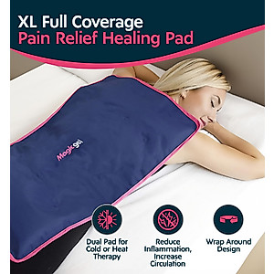 Extra Large & Reusable Ice Pack (15 x 23.5 inches, XL) for Maximum Back and Full Body Pain Relief from Injuries, Swelling, Bruises, Sprains | Ice Blanket for Sleeping & Physical Therapy | By Magic Gel
