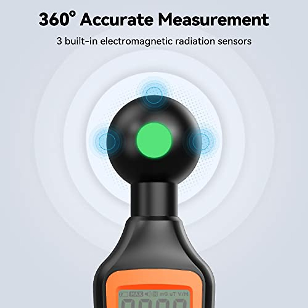 Olmlmo Emf Meter Ghost Hunting Equipment Radiation Detector Digital Electromagnetic Field Radiation Detector Digital LCD Emf Detector Tester for Home Emf Inspections Office Outdoor Ghost Hunting