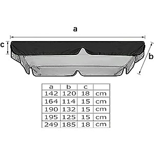 BTURYT Replacement Canopy for Swing Seat 2 ; 3 Seater Sizes, Garden Swing Canopy Replacement Waterproof, Outdoor Garden Chair Awning Cover