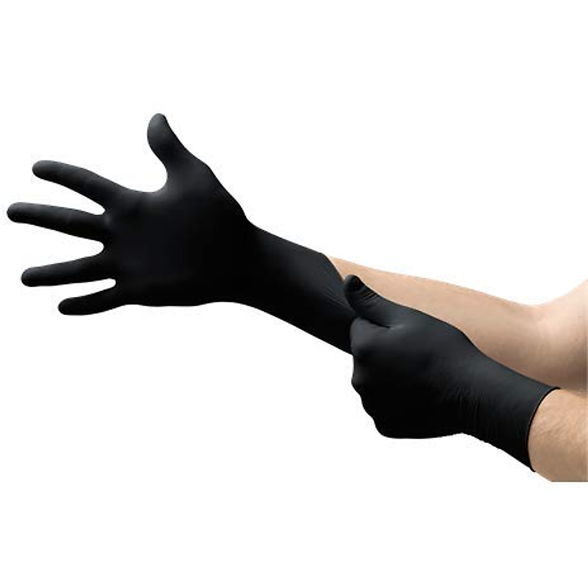 Ansell MK-296-XL Microflex Midknight Powder Free Nitrile Exam Glove, Black, X-Large, Pack of 1000