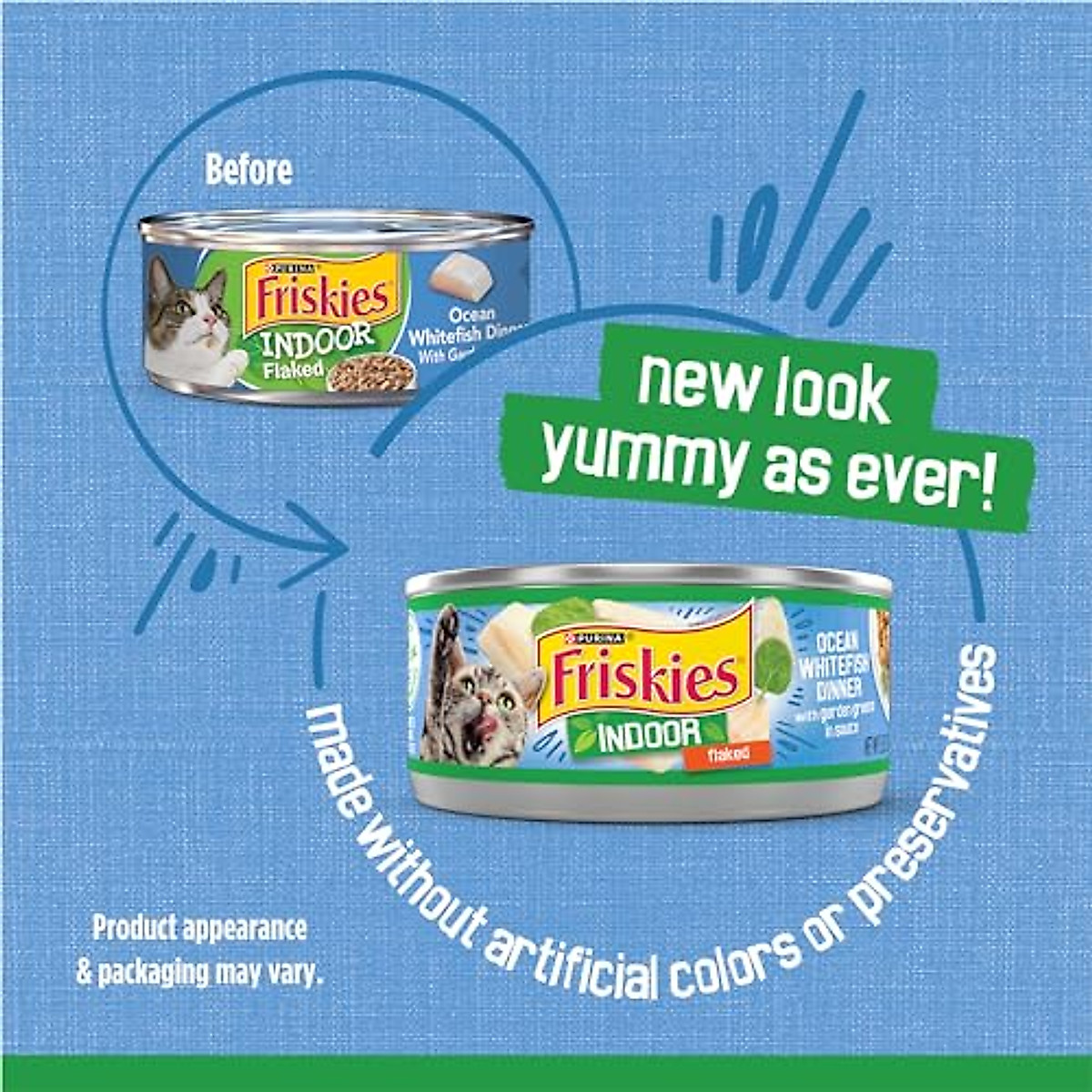 Purina Friskies Indoor Wet Cat Food, Indoor Flaked Ocean Whitefish Dinner in Sauce - (Pack of 24) 5.5 oz. Cans