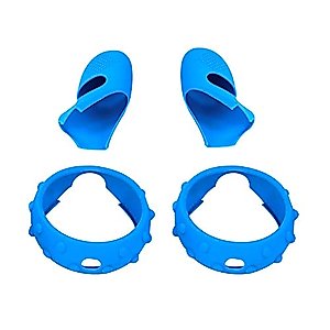 RINAMK 1 Pair Silicone Protective Dust Protective Ring Replacement for Controller for Oculus Oculus Quest/Rift S VR Controller, Blue