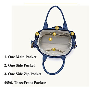 Tote Bag Women Cute Hobo Bag Satchel Bag Shoulder Bag Crossbody Bags Multiple Pockets Canvas Tote Handbag 2023