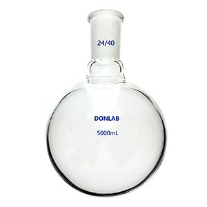 DONLAB FLK-01-5000 ASTM STD Glass 5000ml 24/40 Joint Single Neck Round Bottom Boiling Flask