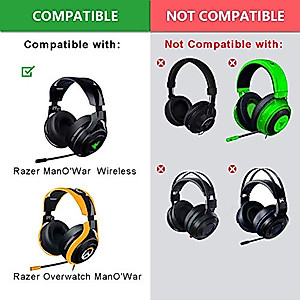 Repacement ManO'War 7.1 Headband Cushion Pads Compatible with Razer ManO'War 7.1 / Razer Overwatch ManO'War Surround Sound Headphone