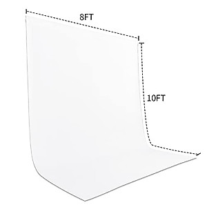 Sugargirl White Backdrop Background for Photography, 8X10FT Photo Backdrop White Screen Photo Booth Backdrop for Photoshoot Party Video(1 Panel)