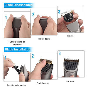 Sminiker Professional Hair Clippers Cordless Barber Shavers Rechargeable Hair Cutting Kit with 1 Hairdressing Cape 2 Scissors 9 Comb Guides