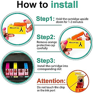Compatible Set of 5 Pack Dell 31XL Black Cyan Magenta Yellow Ink Cartridge for Dell V525w V725w (Dell Series 33 Ink)