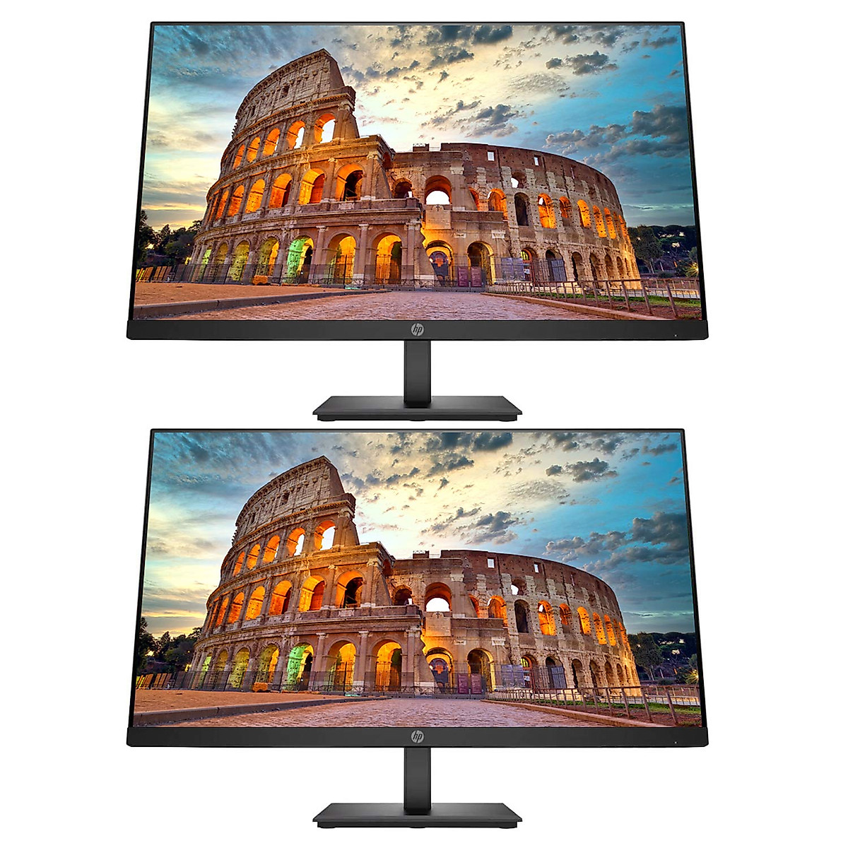 HP P27H 27 Inch Full HD 1920 x 1080 LED LCD Anti-Glare Backlit Monitor 2-Pack