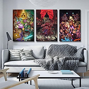 The Owl House Set of 3 Anime Poster 90s Canvas Wall Art Room Aesthetic Decor Posters 12x18inch(30x45cm)-3pcs