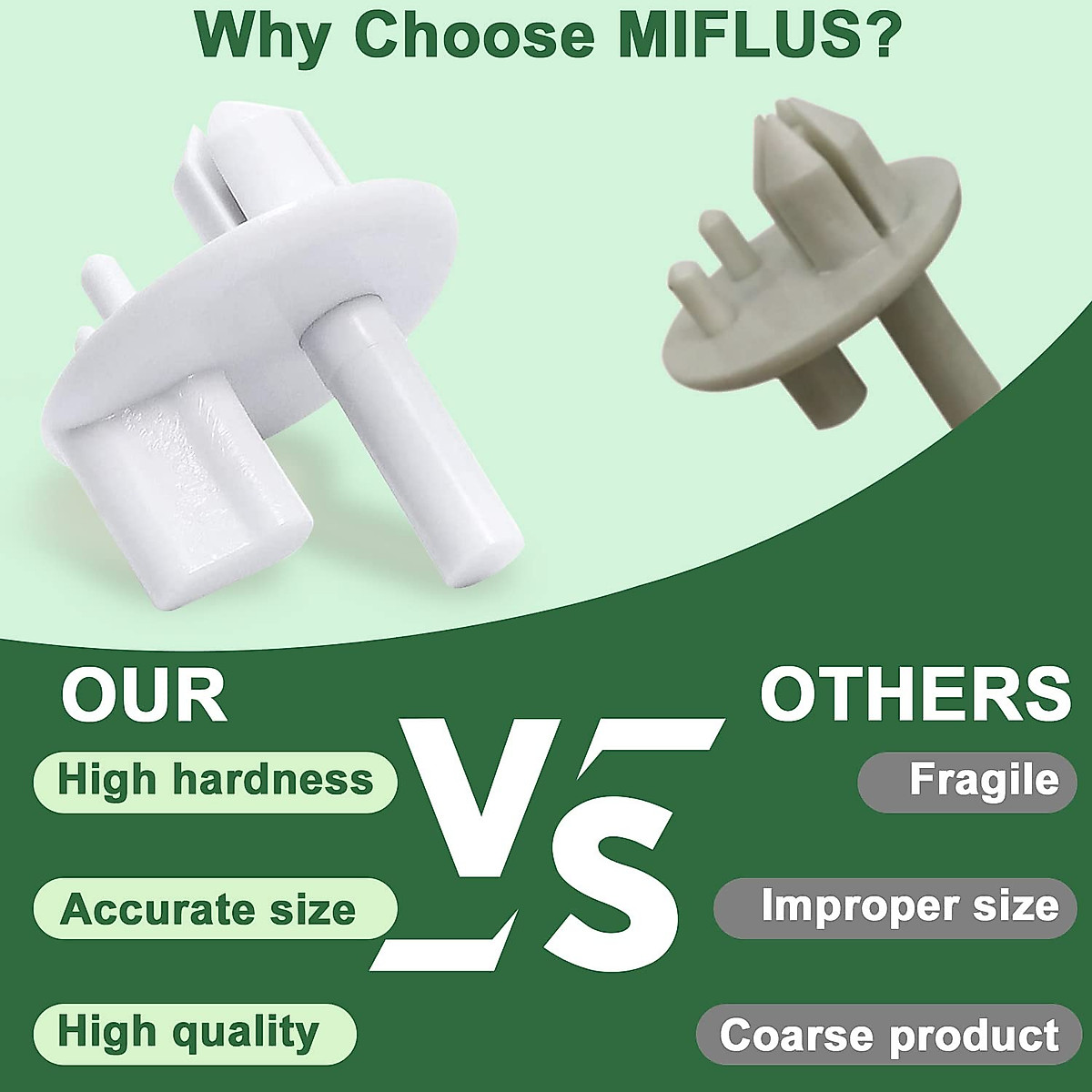 Sikawai 3 Pieces 241993101 Crisper Shelf Cover Support Fit for Frigi-daire Refrigerator Shelf Support Replace 1513081 240350802 AH2358879 AP4393090 EA2358879 PS2358879