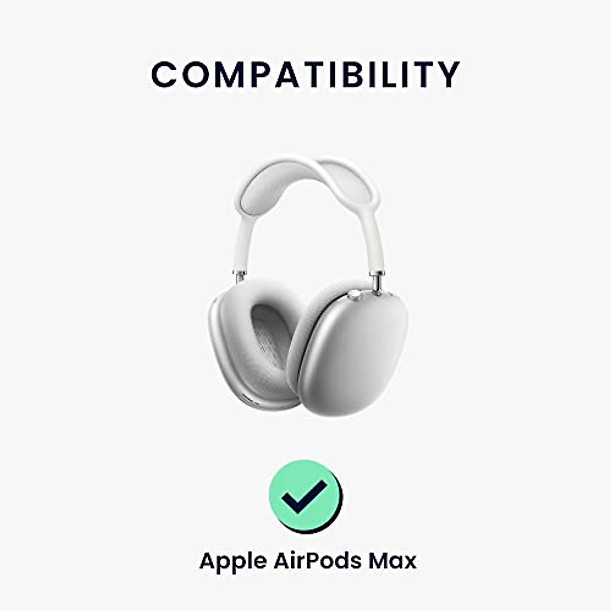 kwmobile Replacement Ear Pads Compatible with Apple AirPods Max - Earpads Set for Headphones - Dark Grey
