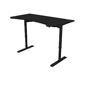 Arozzi Arena Moto Motorized Ultrawide Curved Office and Gaming Sit-Stand Desk Monitor Mount Wire Management Cut-Outs Adjustable Height and Full Surface Water-Resistant Desk Mat