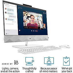 HP Pavilion 27 Touch Desktop 1TB SSD 32GB RAM Win 10 Pro(Intel Core i9-10900 Processor with Turbo Boost to 5.20GHz, 32 GB RAM, 1 TB SSD, 27-inch FullHD Touchscreen, Win 10 Pro) PC Computer All-in-One