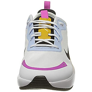 NIKE Women's Sneaker Running Shoe, White Black Pollen Rise Hydrogen Blue, 8 US