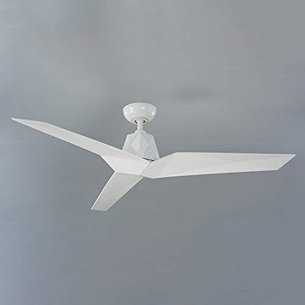 Vortex Smart Indoor and Outdoor 3-Blade Ceiling Fan 60in Gloss White with Remote Control works with Alexa, Google Assistant, Samsung Things, and iOS or Android App