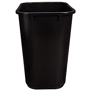 AmazonCommercial 7 Gallon Commercial Office Wastebasket, Black, 2-Pack