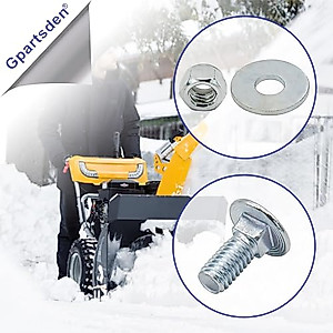 Gpartsden 6PK 710-0451 712-04063 Skid Shoe Bolts Nuts and Washers Kit for MTD Cub Cadet Yardman 784-5580 736-0242 712-04063 GW-37002 Snow Blower