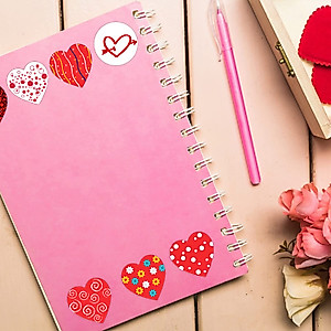 Partywind 2000 PCS Valentine's Day Stickers, Happy Valentines Conversation Heart Stickers for Envelope/Crafts for Kids Classroom, Love Stickers for Party Decorations (4 Rolls)