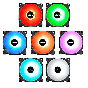 upHere RGB LED 120mm Case Fan,Quiet Edition High Airflow Adjustable Color LED Case Fan for PC Cases, CPU Coolers,Radiators System,5-Pack / C8123