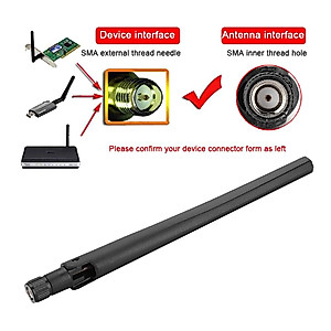 Delaman WiFi Antenna Dual Band 2.4GHz 5GHz, 3PCS WiFi Router SMA Wireless Network Card External Antenna for ASUS RT-AC68u