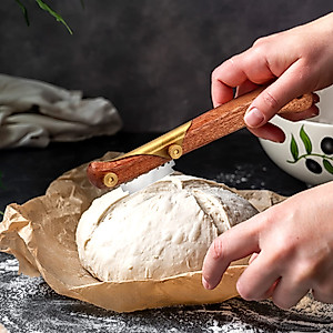 Bread Lame Sourdough Scoring Tool: Wood Handle Bread Razor - Lame Bread Tool With 5 Razor for Pizza Cake Bread