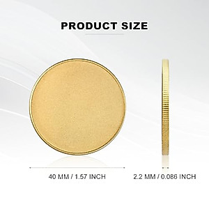 ComMarker 20 Pcs Brass Blank Challenge Coin,2.2mm Thickness Threaded Edged 40 mm Engraving Blanks Coins,Acrylic Protection Box for DIY Crafts Engraving Travel Commemorative Collection Supplies