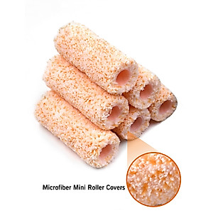 ROLLINGDOG Mini Roller - 4 Inch Jumbo Microfiber Small Paint Roller Covers 3/8” Nap