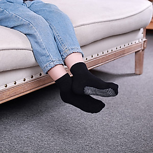 Tenpluszero 12 Pairs Baby Socks - Baby Non Slip Crew Socks for Little Boys Girls Toddler Kids Infants (Multicolor, 1-3 Years)