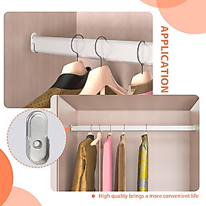 KOVOSCH 18 Pcs Oval Closet Rod End Support, 15mm x 30mm Wardrobe Bracket Zinc Alloy Closet Rod Holders, Heavy-Duty Closet Rod Bracket with Rear Facing 6.5mm Pins (Single Hole)