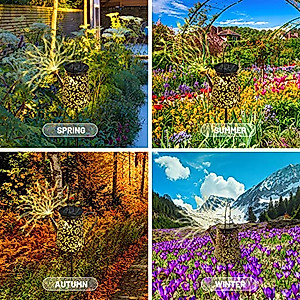 Solar Outdoor Lights Garden Decor, Waterproof Watering Can Landscape Lights with Led, Retro Metal Kettle String Lights for Yard Lawn Patio Pathway Courtyard Party Decorations Gardening Gifts