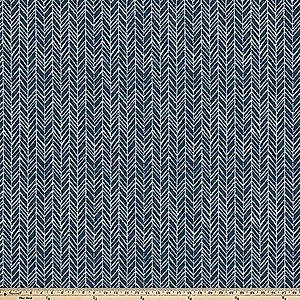 Pillow Perfect Outdoor/Indoor Herringbone Ink Tufted Seat Cushions (Round Back), 2 Count (Pack of 1), Blue