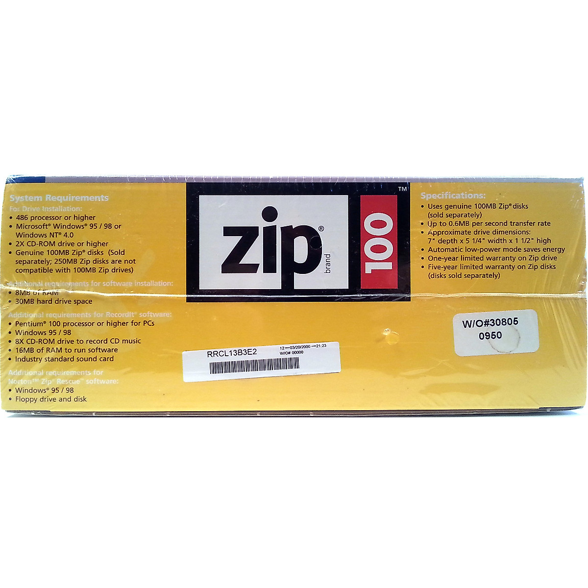 Iomega 10919 Zip 100 Drive (Parallel Port)