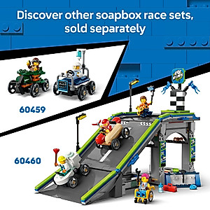 LEGO City Pizza vs. Fire Truck Race Car Pack Toy - Building Toy for Kids, Boys and Girls, Ages 5+ - Gift for Birthdays and Holidays - Includes Chef and Firefighter Minifigures - 60458