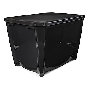 Life Story Black 20 Gal Stackable Organization Storage Box Container (7 Pack)